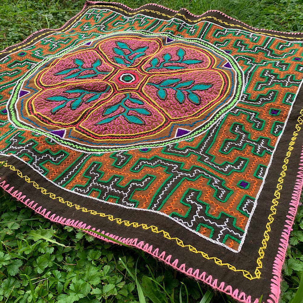 Square Shipibo Textile - Aureum Horus